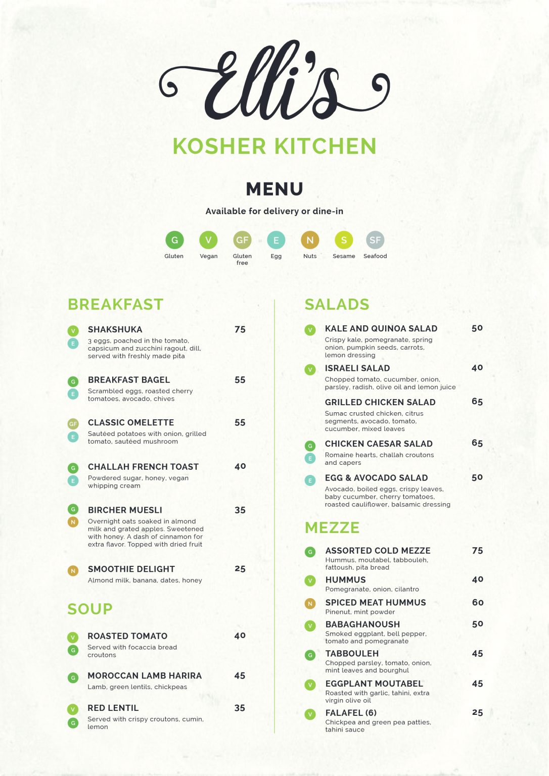 Dubai Kosher Food Delivery Service | Elli's Kosher Kitchen